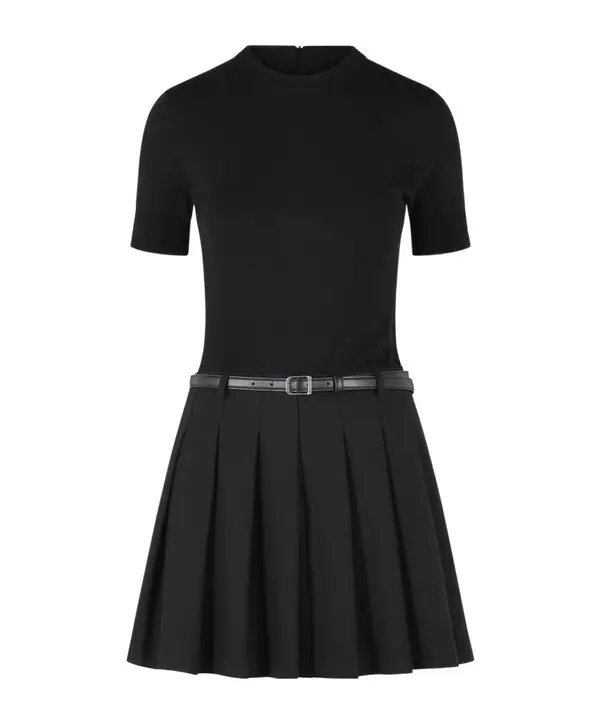 Simkhai Pleated Mini Dress With Belt