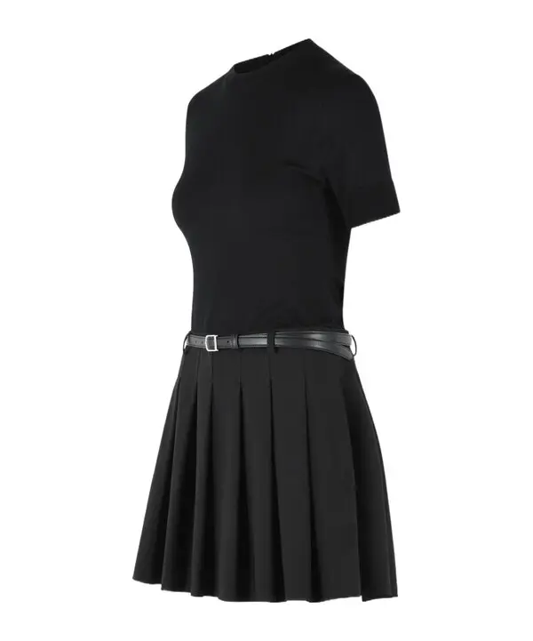 Simkhai Pleated Mini Dress With Belt