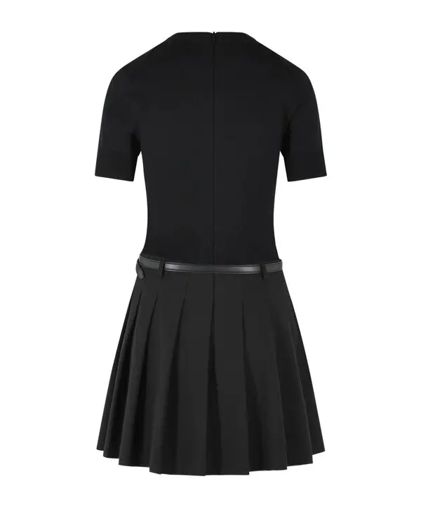 Simkhai Pleated Mini Dress With Belt