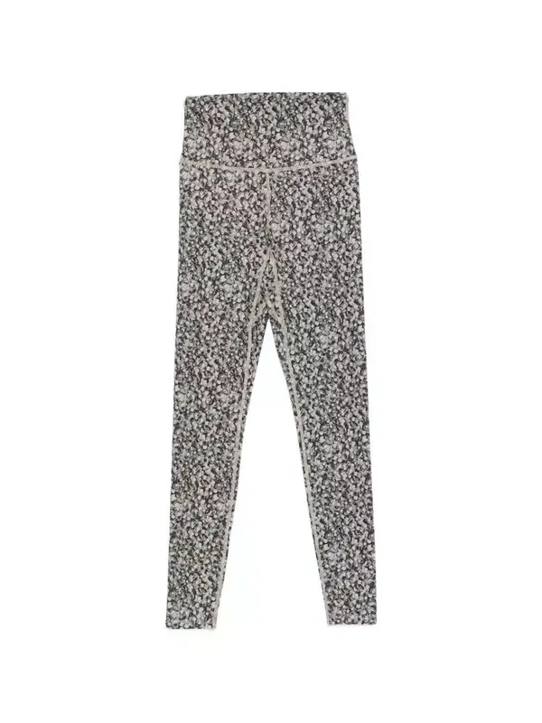 Varley High-rise Floral Performance Trousers - Black