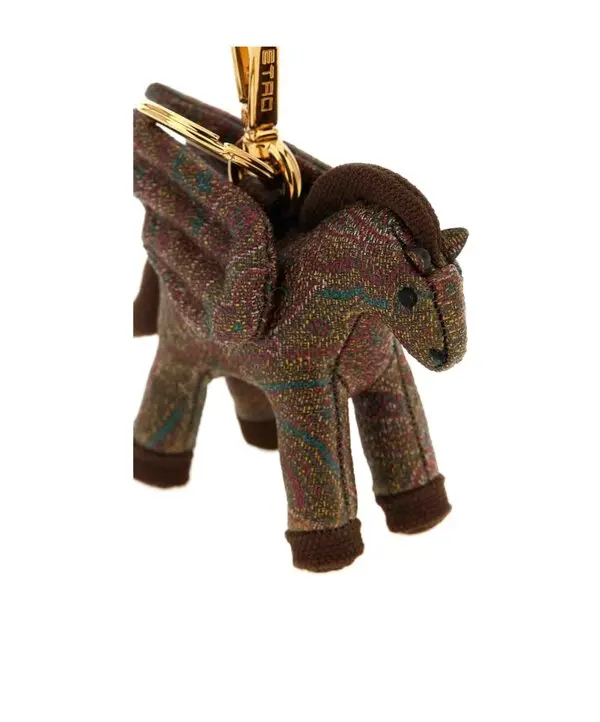 Etro Pegaso Charm In Paisley Jacquard Fabric