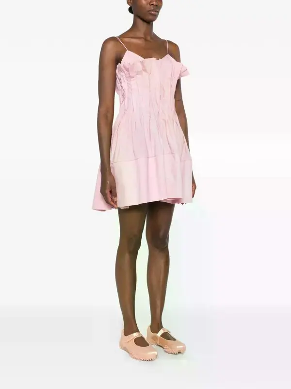 MARQUES' ALMEIDA Pintuck Ruffled Mini Dress