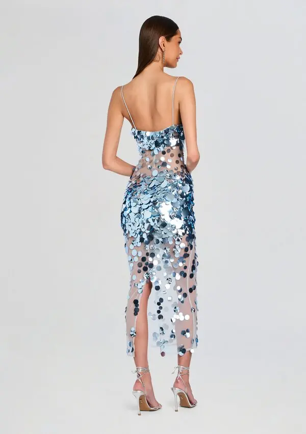 Retrofete Mischa Sequin Dress - Ice Blue
