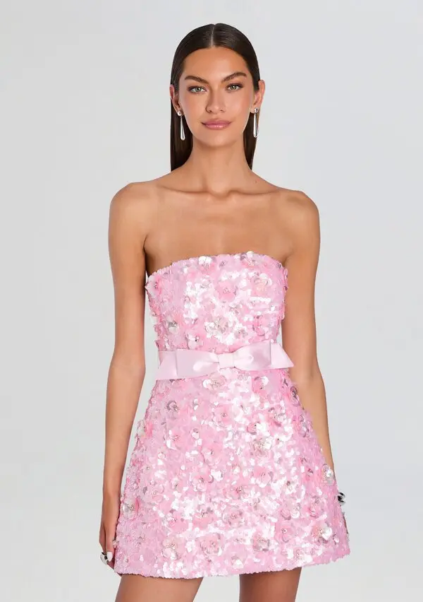 Retrofete Tate Sequin Mini Dress - Rosa