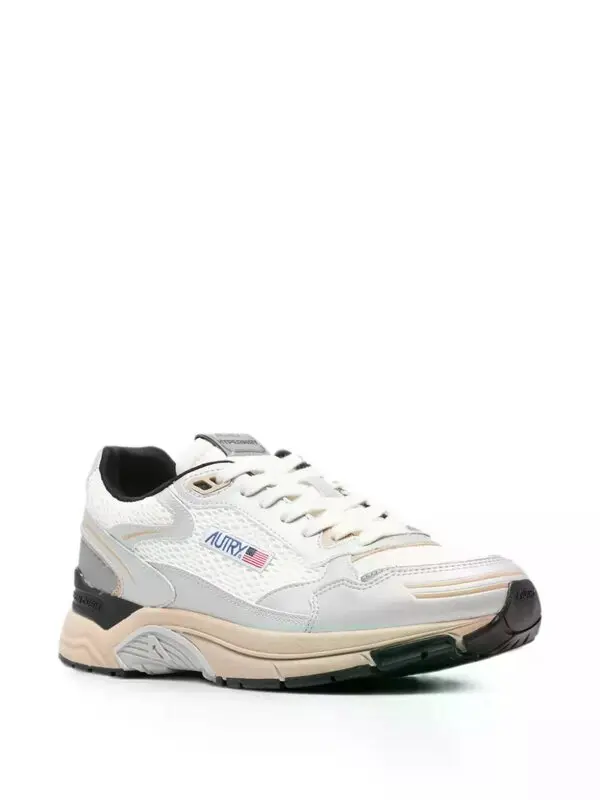 AUTRY Hyperway Panelled Leather Sneakers - White