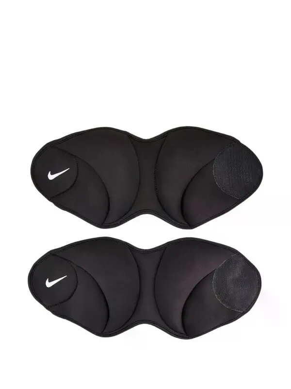 Nike Embroidered-logo Touch-strap Ankle Weights - Black