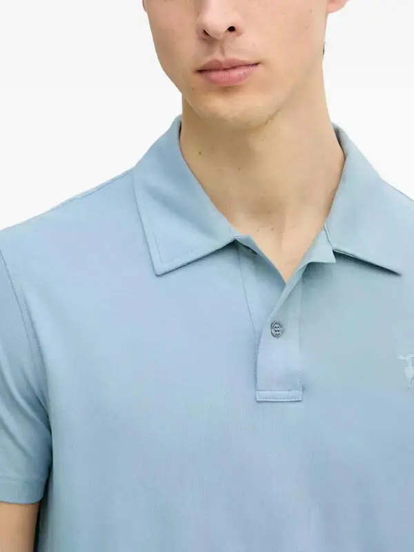 TRUSSARDI Logo-embroidered Short-sleeve Polo Shirt