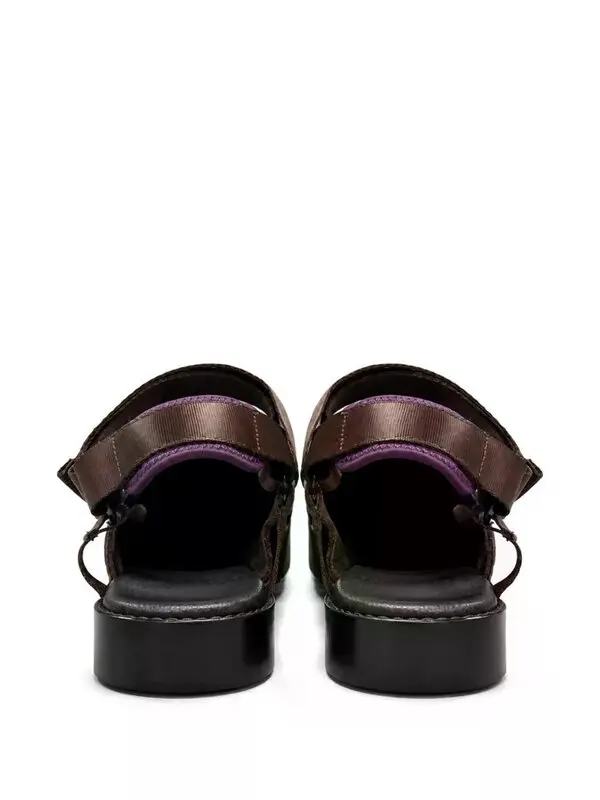 BED J.W. FORD Leather Loafer Sandals With Fringe Detail