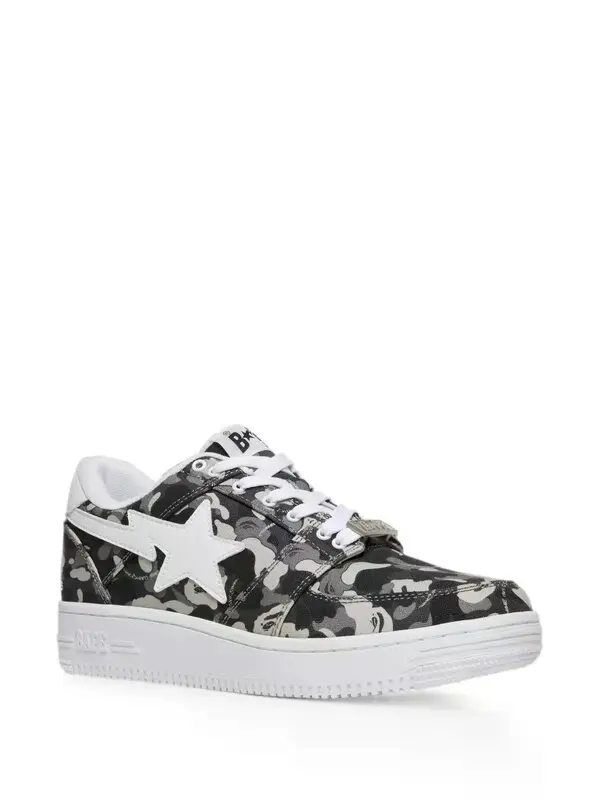 A BATHING APE X Comme Des Garçons Camouflage Print Sneakers - Grey