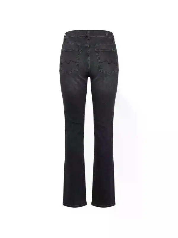 7 For All Mankind Faded Logo-patch Jeans - Grey