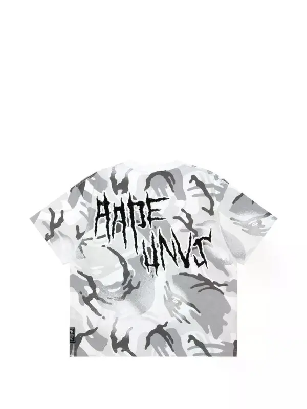 AAPE BY *A BATHING APE Camouflage-print Embroidered T-shirt