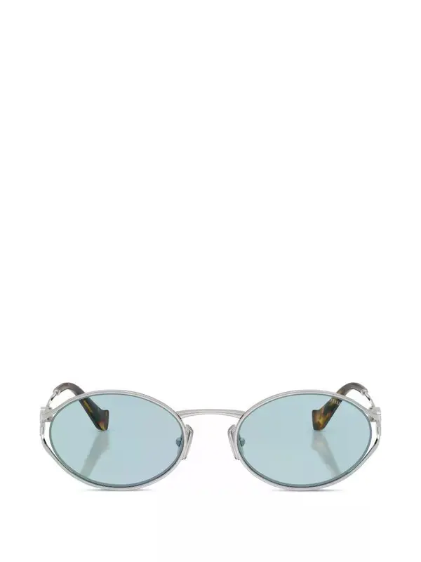 Miu Miu Oval-frame Sunglasses - Silver