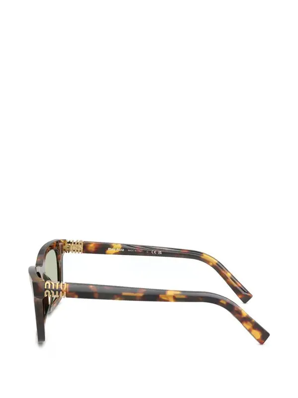 Miu Miu Tortoise-effect Rectangle-frame Sunglasses