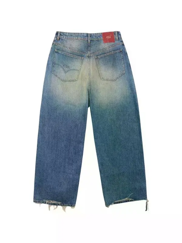 424 Big Daddy Distressed Wide-leg Jeans