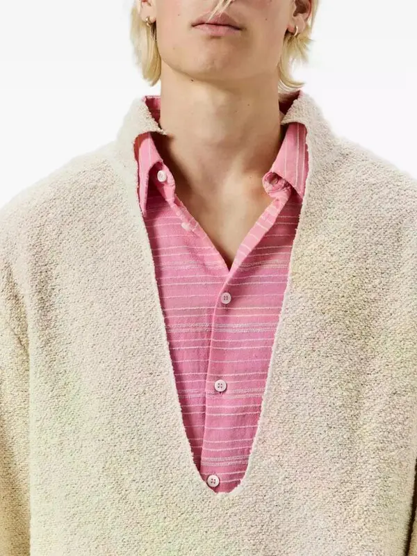 424 Deep V-neck Bouclé Sweater