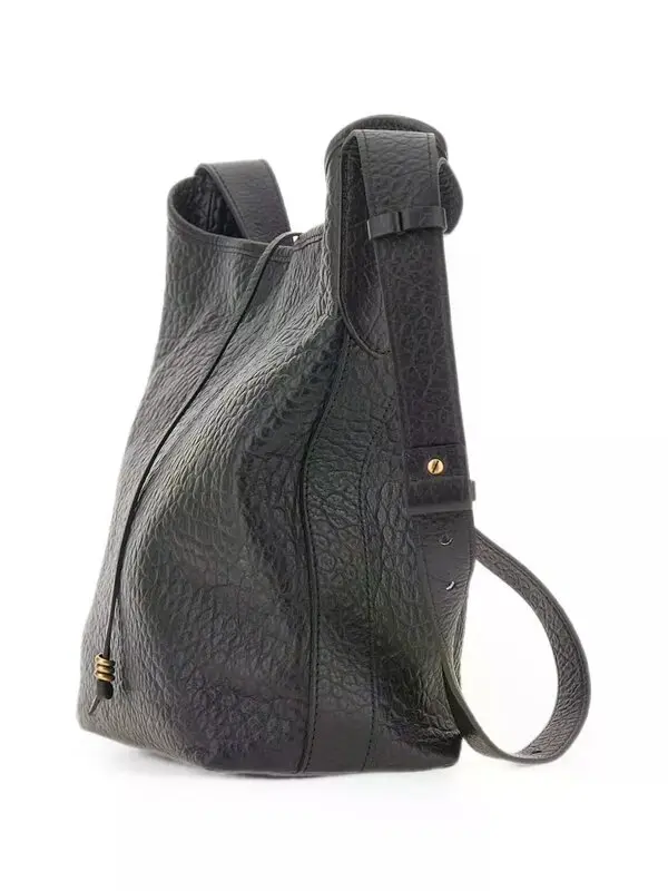 GIANNI CHIARINI Carla Grained Leather Shoulder Bag - Black