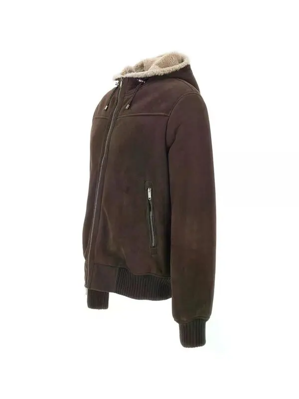 VOLFAGLI FIRENZE Plebiscito Hooded Leather Jacket