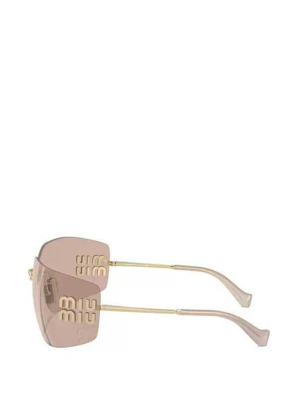 Miu Miu Irregular Frame Rimless Sunglasses