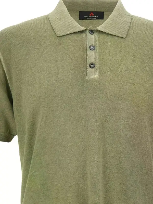 Peuterey Correbois Frs Cotton-crepe Polo Shirt - Green