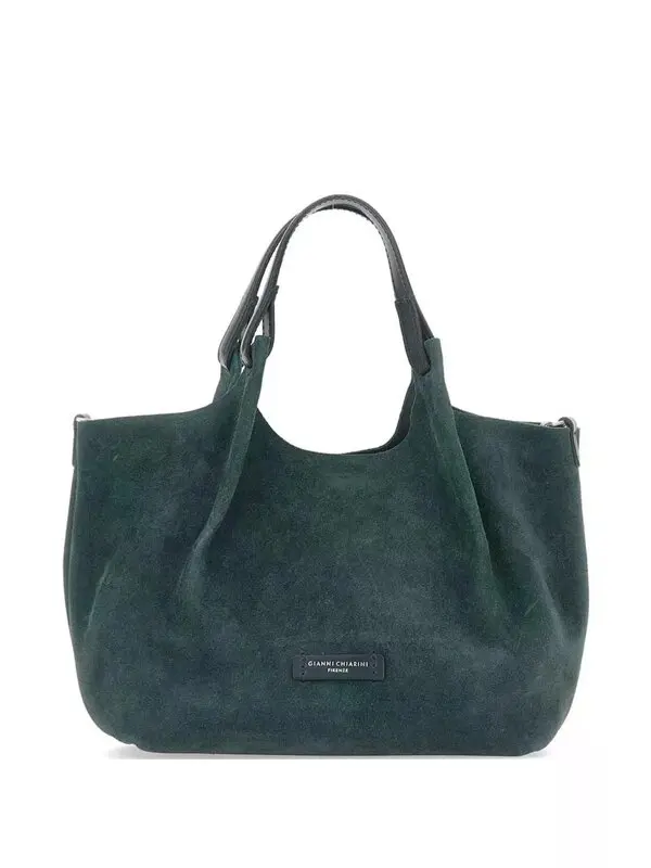 GIANNI CHIARINI Medium Dua Suede Tote Bag - Green