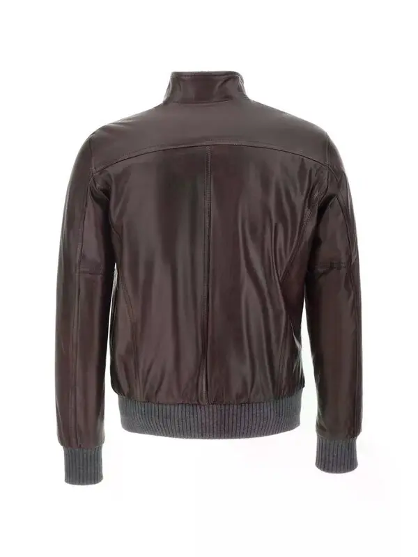 VOLFAGLI FIRENZE Reversible Leather Bomber Jacket