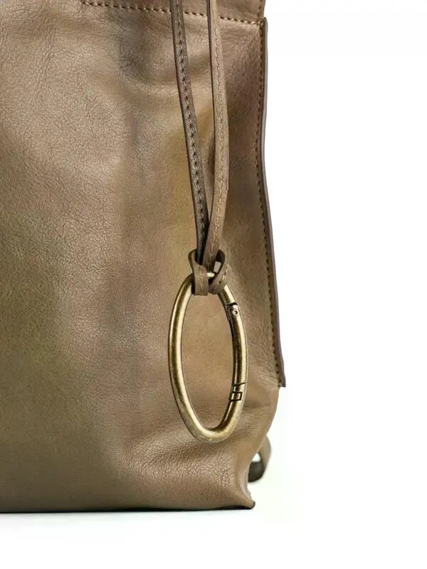 BEA MOMBAERS Matte Leather Shopper Tote Bag