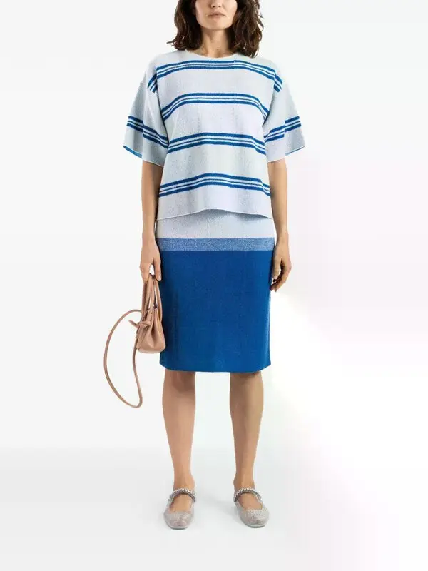 BIELO Striped Double-face T-shirt - Blue