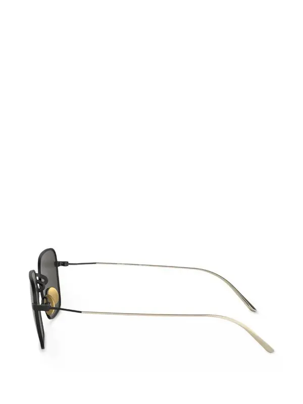 Prada Rectangular Frame Titanium Sunglasses