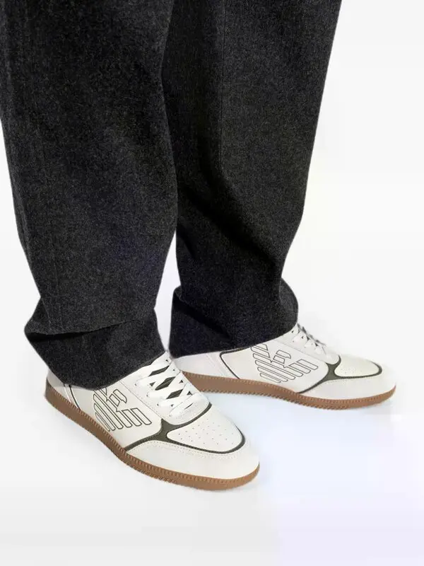 EA7 Logo Print Panelled Sneakers