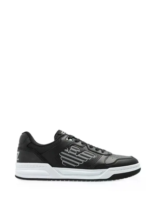 EA7 Logo Print Panelled Sneakers
