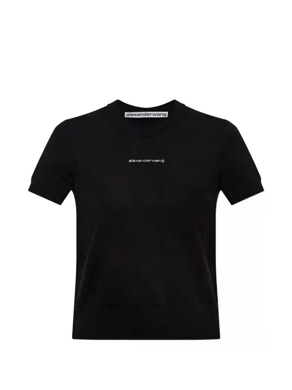 Alexander Wang Shimmering Logo T-shirt - Black