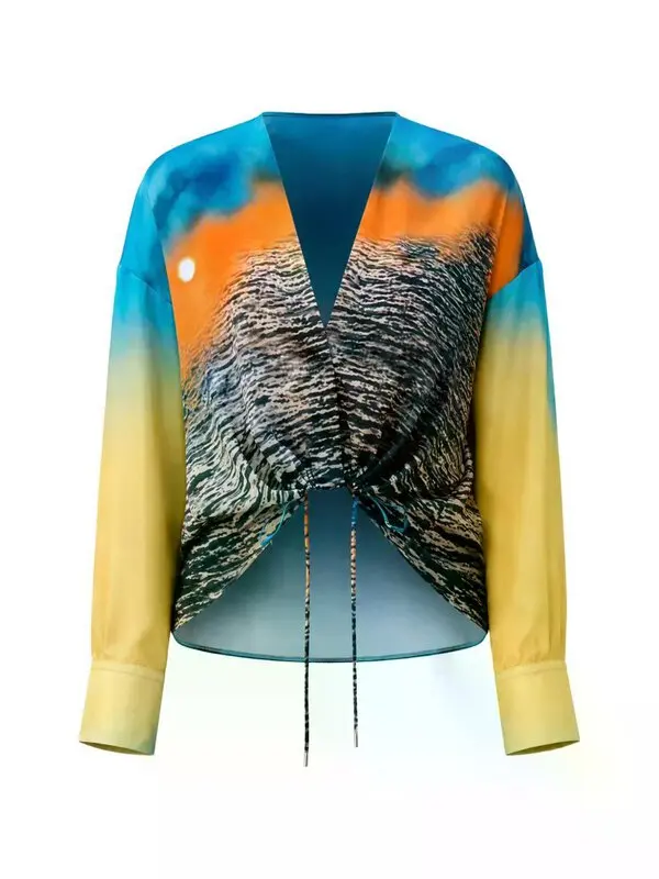 Silvia Tcherassi Merida Drawstring Blouse - Black