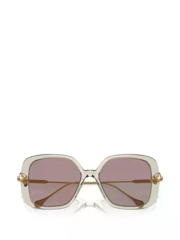 SWAROVSKI Crystal Embellished Square Frame Sunglasses