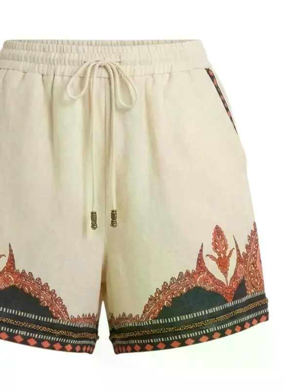 SCARLETT POPPIES Embroidered Drawstring Shorts