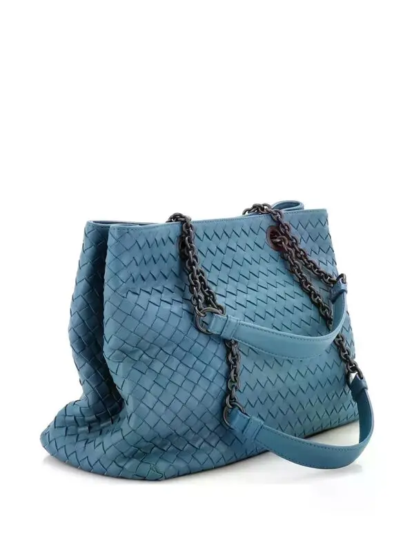Bottega Veneta Double Chain Intrecciato Nappa Medium Tote Bag