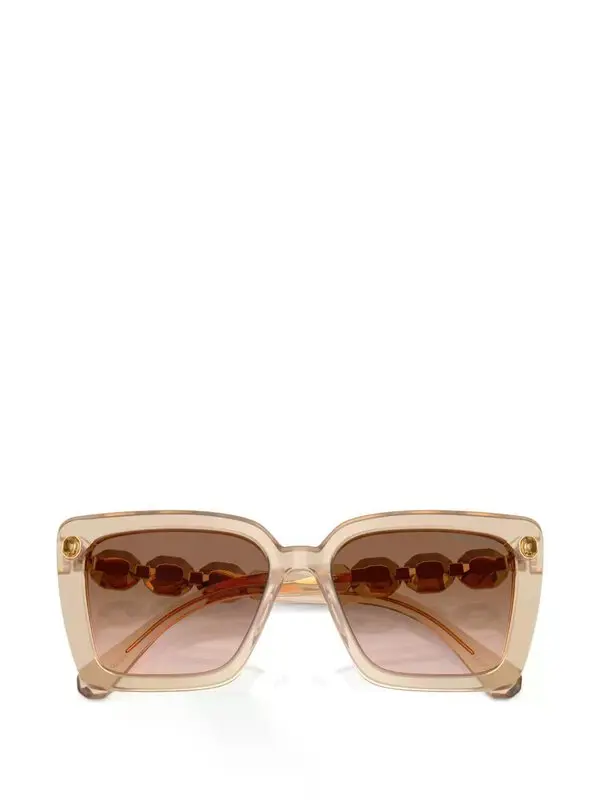SWAROVSKI Crystal Embellished Square Frame Sunglasses
