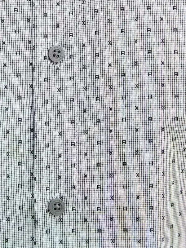 Armani Exchange Micro-pattern Long-sleeve Shirt