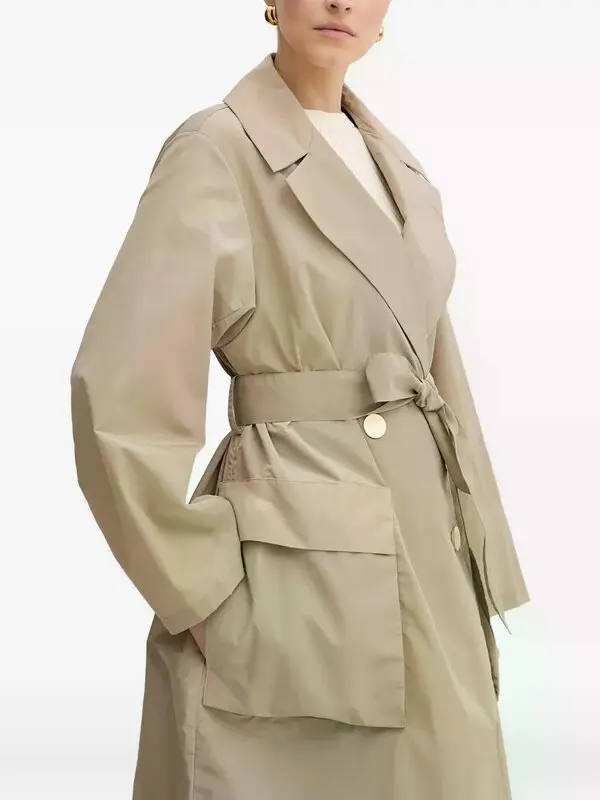 Armani Exchange Double-breasted Belted Trench Coat