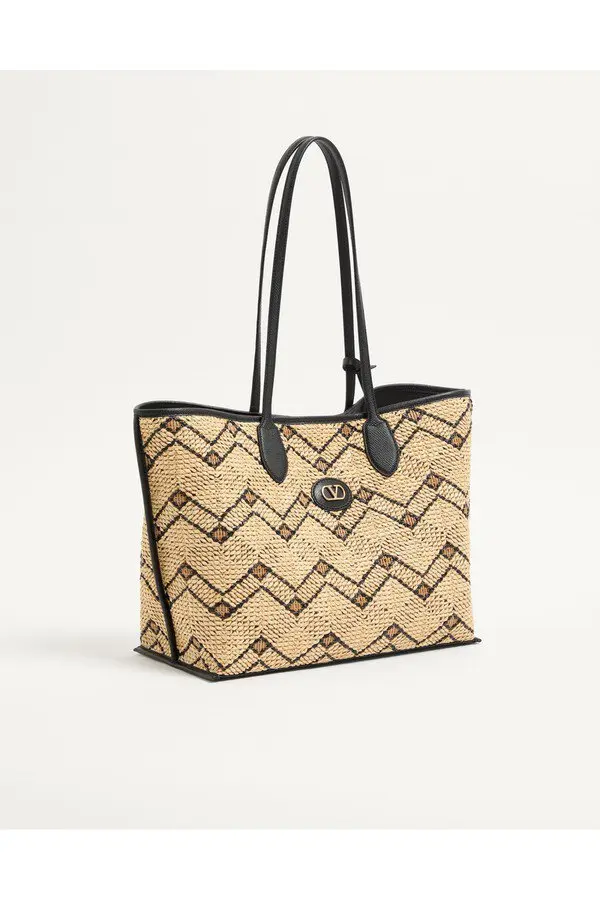 Valentino Garavani Medium Raffia Shopping Bag