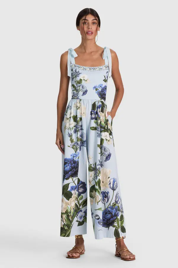 Alice + Olivia Rosalee Wide Leg Jumpsuit - Floral
