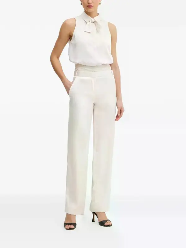 SIMONA CORSELLINI Embellished Pussy-bow Sleeveless Blouse