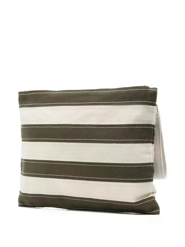 ODEEH Striped Canvas Clutch Bag