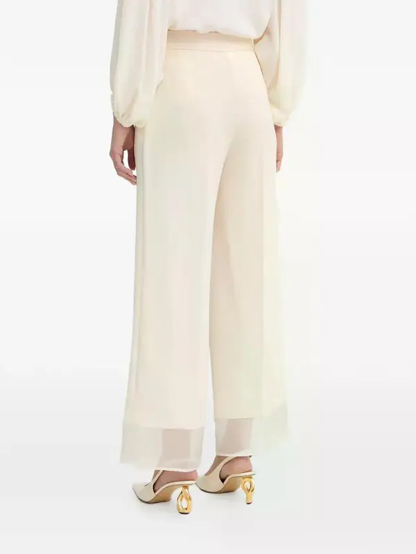 SIMONA CORSELLINI Cady Organza-trim Trousers