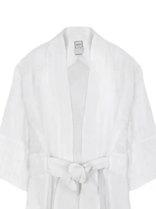 120% Lino Belted Linen Kimono Jacket