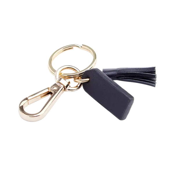 ROYCE NEW YORK Mini Tassel Keychain - Black