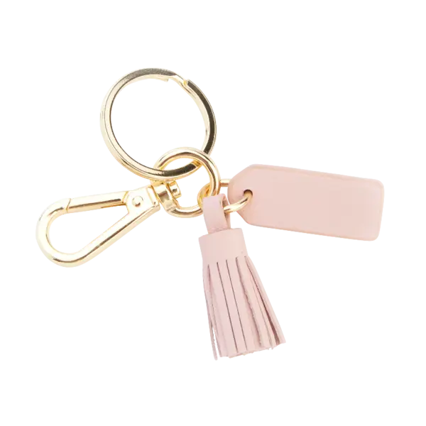 ROYCE NEW YORK Mini Tassel Keychain - Carnation Pink
