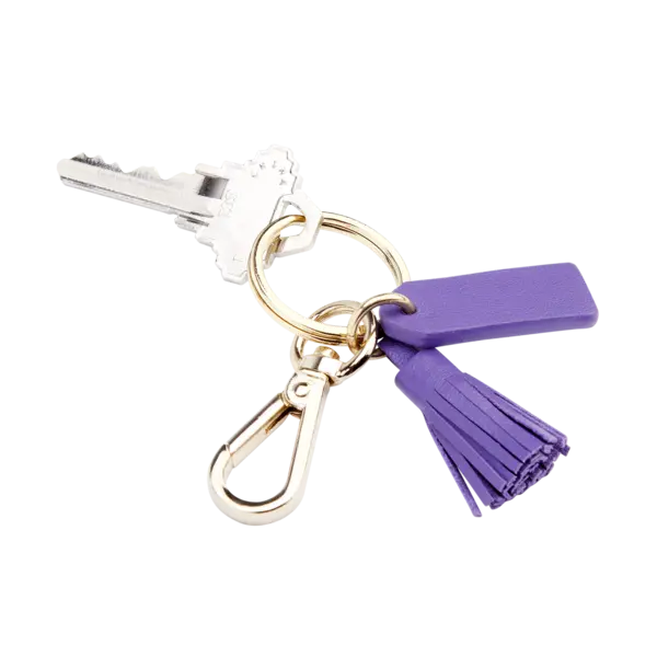ROYCE NEW YORK Mini Tassel Keychain - Purple