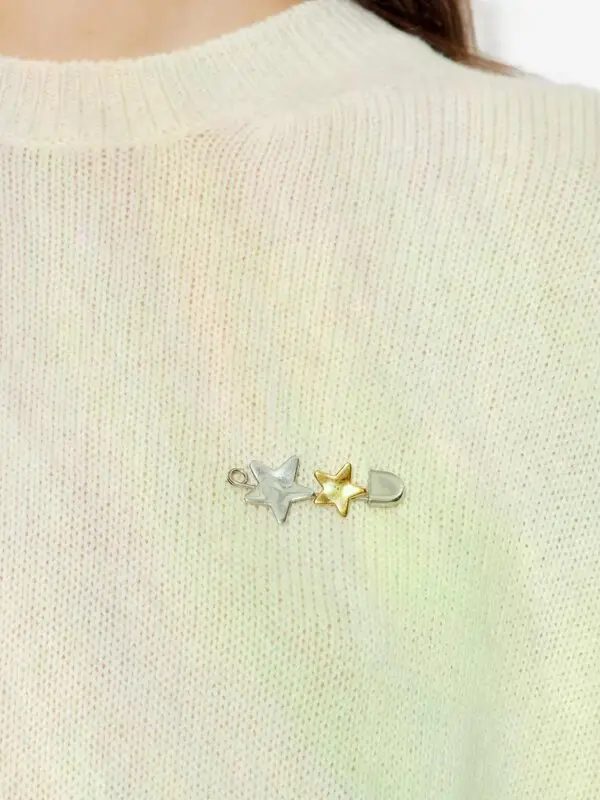 JIL SANDER Safety Pin Brooch With Star Detail