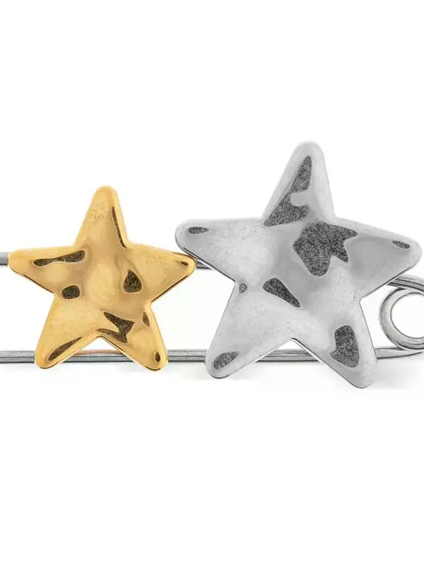 JIL SANDER Safety Pin Brooch With Star Detail