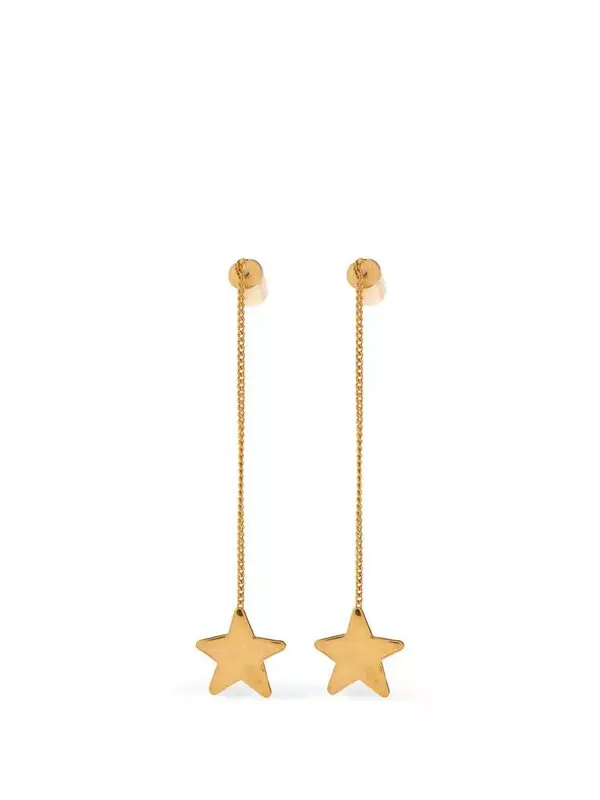 JIL SANDER Star Pendant Drop Earrings - Gold